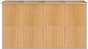 Zahradní kůlna světle hnědá 192 x 357 x 223 cm pozinkovaná ocel 3147473