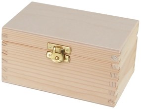 Dřevěná krabička na čaj s dvěma přihrádkami a zapínáním II.