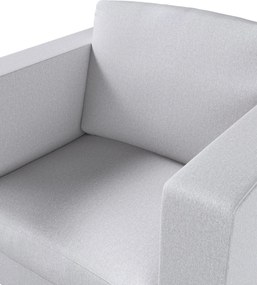 Potah na křesko IKEA Karlanda, krátký barva šedá látka pletený vzor
