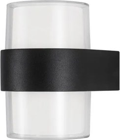 NV 9925666 Venkovní nástěnné svítidlo DARF černý hliník ABS difuzor LED 2x5W 3000K 100-240V 115st. IP65 světlo nahoru a dolů - NOVA LUCE