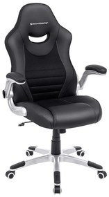 Kancelářská židle Černo Stříbrná Otočná OFFICE