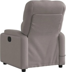 Elektrické masážní polohovací křeslo taupe textil 3204706