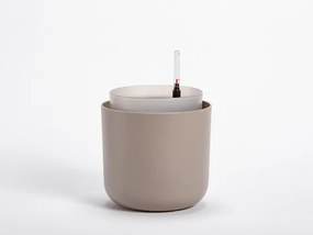 Samozavlažovací květináč Tolita taupe 16 cm