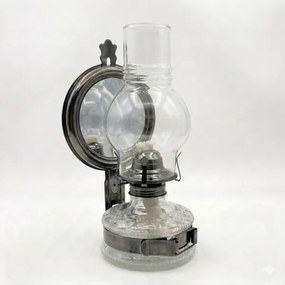 BRILAGI - Petrolejová lampa se zrcadlem MERLIN černý chrom