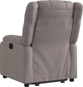 Zvedací polohovací křeslo taupe textil 3205210