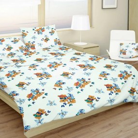 Povlečení bavlněné dětské Medvídci bílé TiaHome - Detský set 130x90cm + 65x45cm