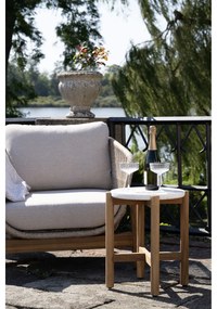 House Nordic Zahradní odkládací stolek TERRACINA ⌀37 cm bílý