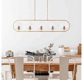 Designový lustr Ulrica 122 cm zlatý