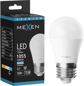 Mexen Nova, LED žárovka E27, G45, 10W, studená - 6500K, 1055 lm - L101-E27-1065-01