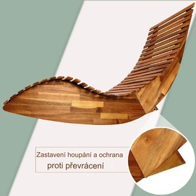 Deuba Ergonomické lehátko - akát