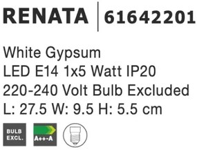 Nastěnné svítidlo Renata bílé