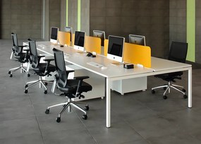 NARBUTAS - Čtyřmístný pracovní stůl NOVA U SLIDE 280x164 cm