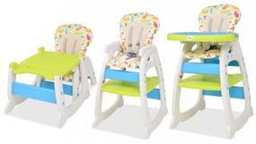 Dětská jídelní židlička 3v1 se stolkem Dekorhome Růžová