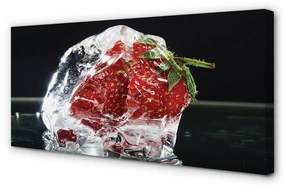 Obrazy na plátně Jahody v ledu kostka 120x60 cm