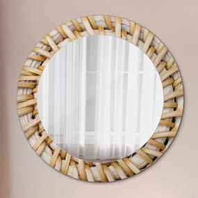 Kulaté zrcadlo tištěný rám Přirozený cop fi 60 cm