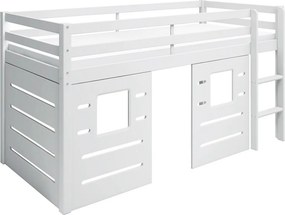 FALCO Vyvýšená postel Actim s panely Treehut bílá