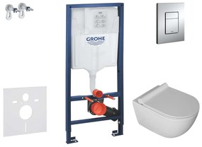 Grohe Rapid SL - Set předstěnové instalace, klozetu Gaia a sedátka softclose, tlačítko Skate Cosmopolitan, chrom SANI11BA1101