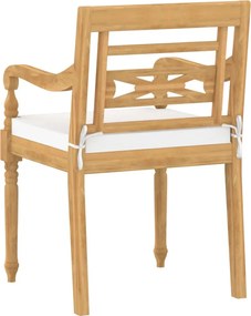 vidaXL Židle Batavia 8 ks bělené masivní teakové dřevo [3087056] Barva: Bílá