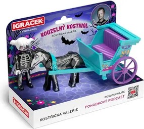 EFKO Igráček Kostřička Valérie / Figurka s kočárem a koníkem / 7,5 cm