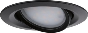 P 92459 LED vestavné svítidlo Nova Plus Coin samostatné svítidlo výklopné IP65 kruhové 93mm 30° Coin 6W 230V stmívatelné 2700K černá mat - PAULMANN