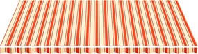 Náhradní plachta na markýzu žlutá a oranžová 500 x 350 cm polyesterová 312022