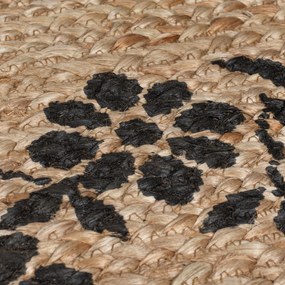 Flair Rugs koberce Kusový koberec Printed Jute Maisie Natural/Black - 200x290 cm