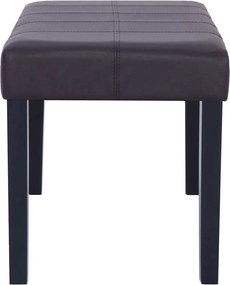 Lavice 106 cm hnědá umělá kůže 281310