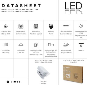Nimco LED zrcadlo 400x600 - ZP 9000