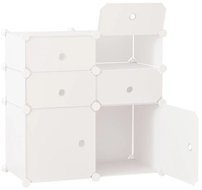 HOMCOM Policový botník s úložnými boxy z plastu a oceli, bílý, 75x37x73cm, ideální pro udržení pořádku v předsíni | Aosom.de