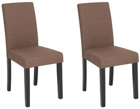 Sada 2 hnědých jídelních židlí BROADWAY Beliani
