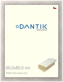 DANTIK rámeček 60x80 | PAINT bílá velká (Plexi Čiré)