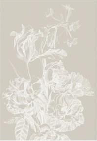 Tapeta Engraved Flowers