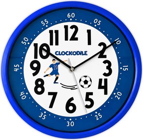 CLOCKODILE Modré dětské hodiny FOTBAL