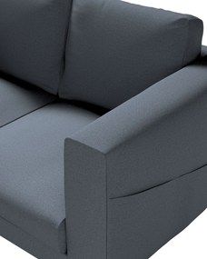 Potah na pohovku IKEA Norsborg 2-místná barva modrá látka pletený vzor