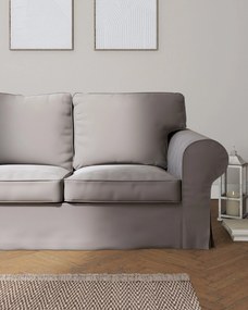 Potah na pohovku IKEA Ektorp 3-místná rozkládací, NOVÝ MODEL 2013 barva šedá látka lesklé, sametová