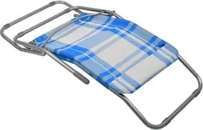 Rulyt RELAX modro-bílá / Lehátko kempingové skládací / poloha vsedě i