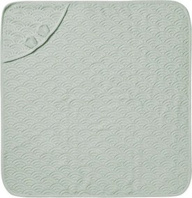 Dětská osuška s kapucí z bio bavlny v mentolové barvě 80x80 cm Dusty Green – Cam Cam Copenhagen