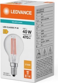 LED žárovka E14 LEDVANCE Filament 4W (40W) teplá bílá (2700K)