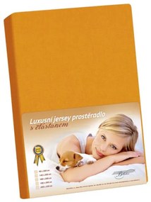 Bellatex Jersey s elastanem, oranžové - 120x200 cm