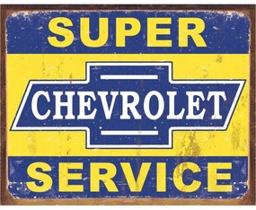 Plechová cedule Super Chevy Service 40 cm x 32 cm
