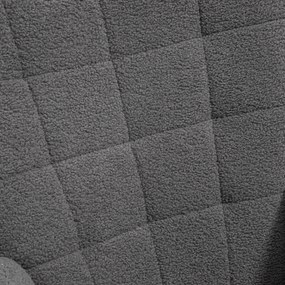 HOMCOM Houpací křeslo Houpací křeslo, akcentní křeslo, relaxační křeslo s berberským rounem, do 120 kg, tmavě šedé, 71x92x101 cm| Aosom