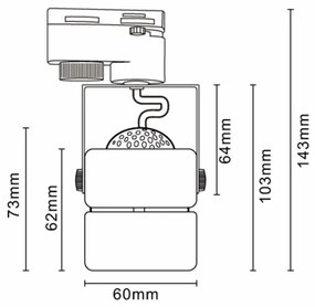 Bodové svítidlo v lištovém systému VIENNA 3xGU10/10W/230V černá