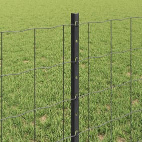 Euro plot s pilotem 50 x 0,6 m Ocel potažená PVC Šedá Síťovina 3336126