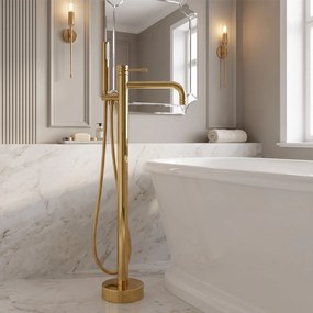 Rea Lungo Diamond, volně stojící baterie, zlatá lesklá, REA-B2249