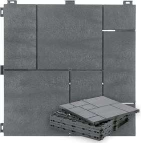 Plošina terasová dlažba terasová 6 Ks 0,55m2 30x30cm dlažba kostka beton šedá