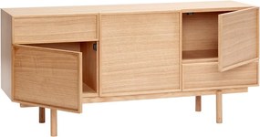 Nízká komoda v dekoru dubu v přírodní barvě 140x65 cm Cube – Hübsch