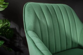 Noble Home Smaragdově zelená sametová barová židle Trin