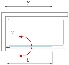 Vanová zástěna oboustranně otevíratelná SCREEN MINI 1400 mm 660 Transparent S 1400 × 660 Brillant SCREEN MINI 217-7000000-00-09