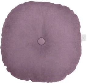 Kulatý polštář s knoflíkem fialový 40 cm