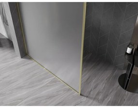 Mexen, Mexen Kioto-XF sprchová stěna s rámem 90 x 202 cm, matná 10 mm, broušené zlato - 800-090-104-55-30-X